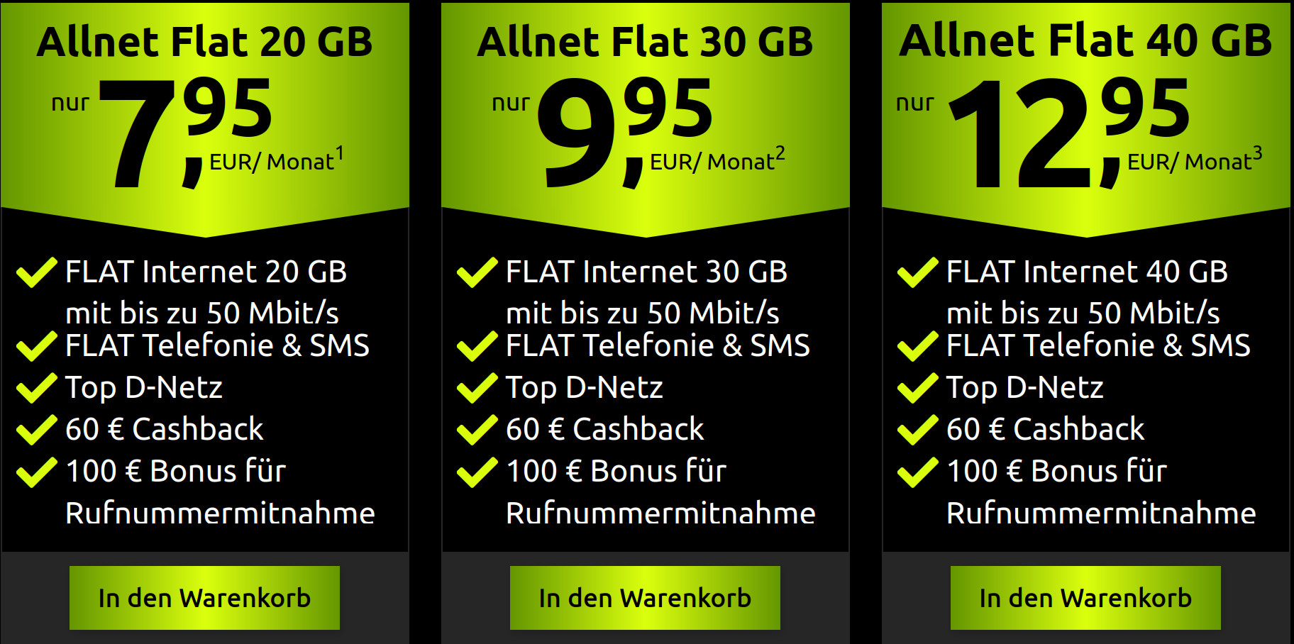 30 GB Crash Tarife: 160 Euro Bonus mit 30 GB Crash Allnet-Flat im